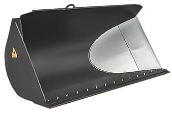 Side Dump Loader Buckets | Dymax Attachment Specialists