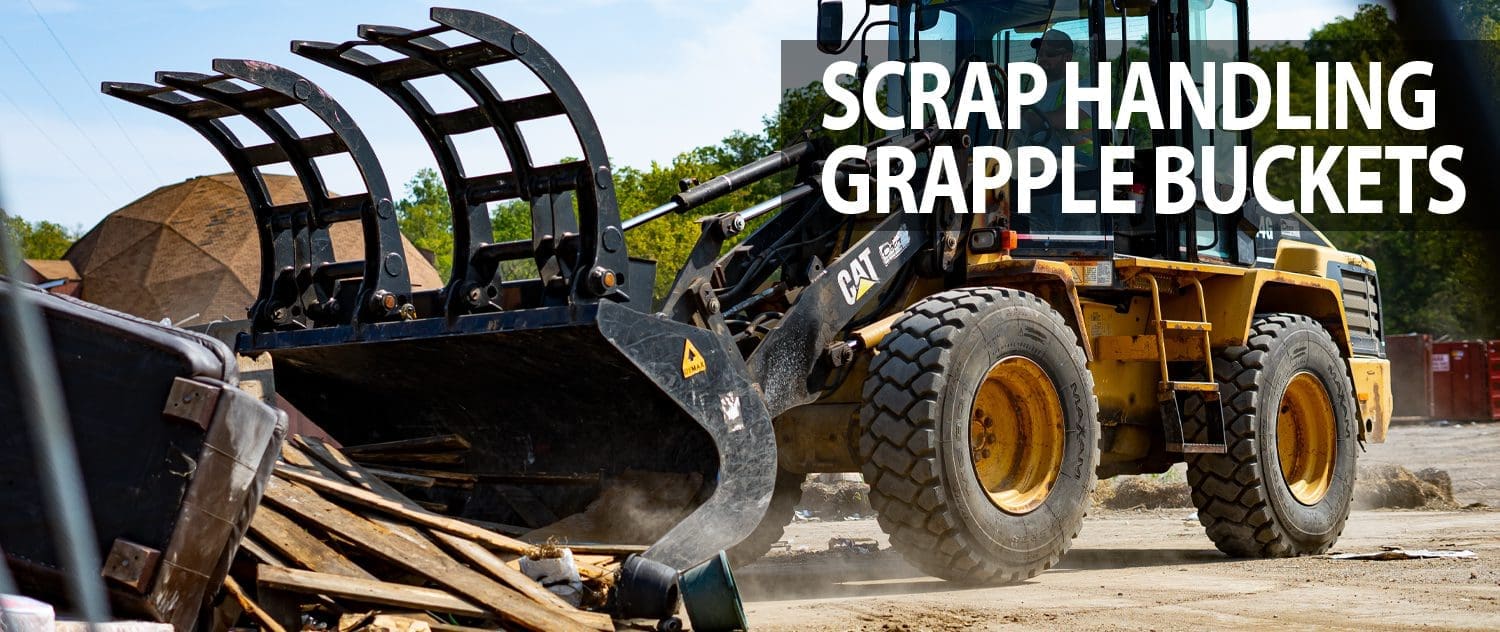 Wheel Loader Grapple Bucket for Scrap Handling | Dymax Inc