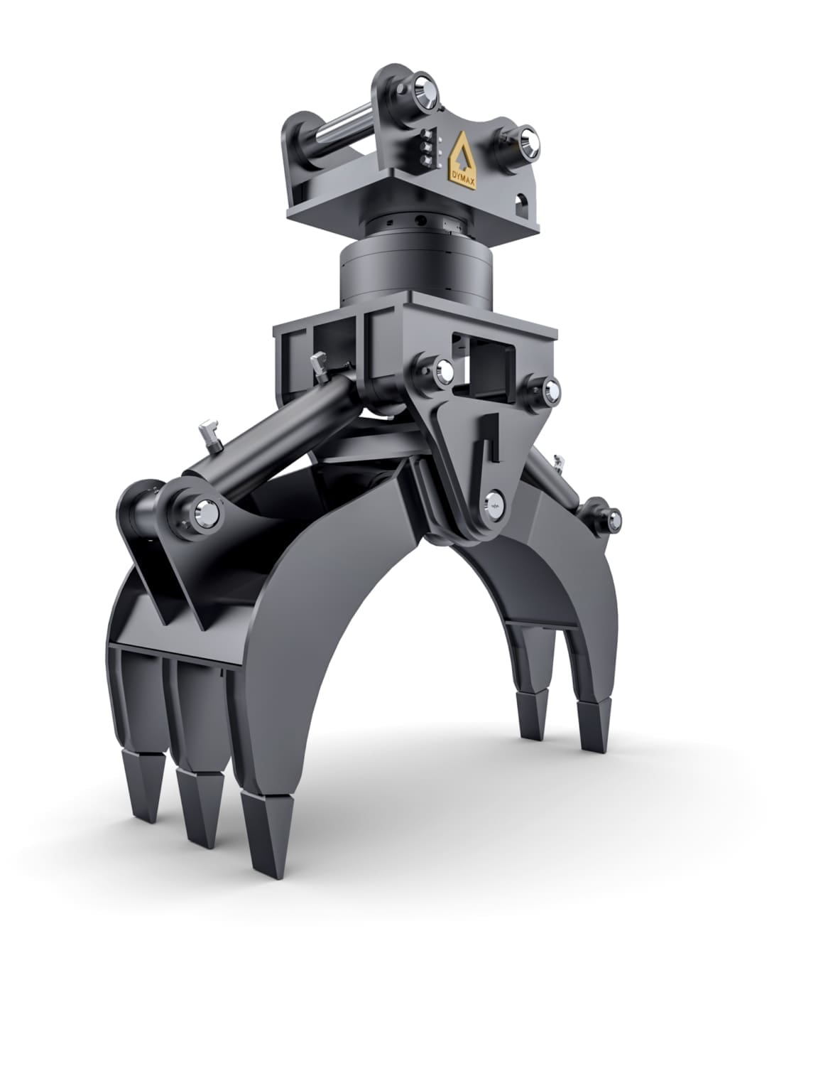 Trash Grapple Attachment for Hydraulic Excavators | Dymax